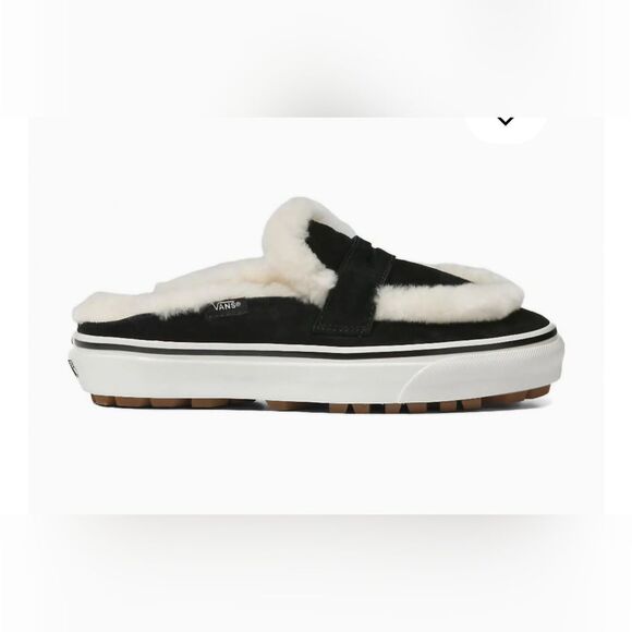 Vans | Shoes | Vans Style 53 Cozy Mule Dx Shearling Black Sneakers ...